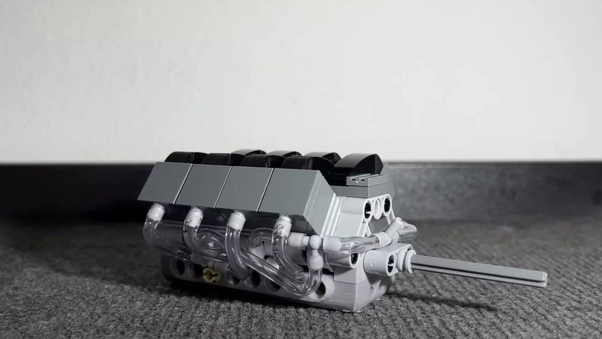 El sonido del motor V8 de Lego, el más pequeño del mundo, te dejará sin ...